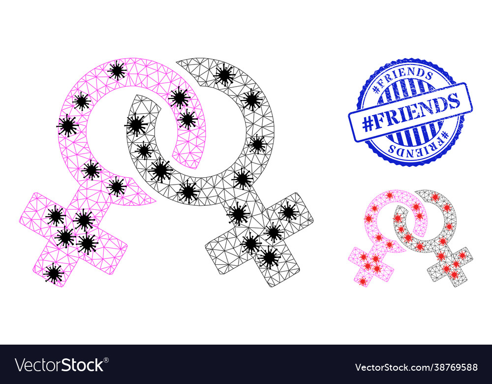 Polygonal mesh lesbian symbol pictograms Vector Image Polygonal mesh lesbian symbol pictograms Vector Image