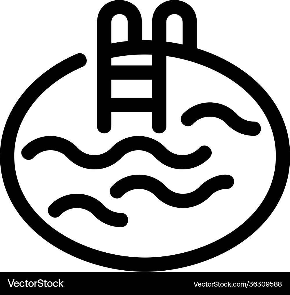 Pool icon or logo isolated sign symbol Royalty Free Vector