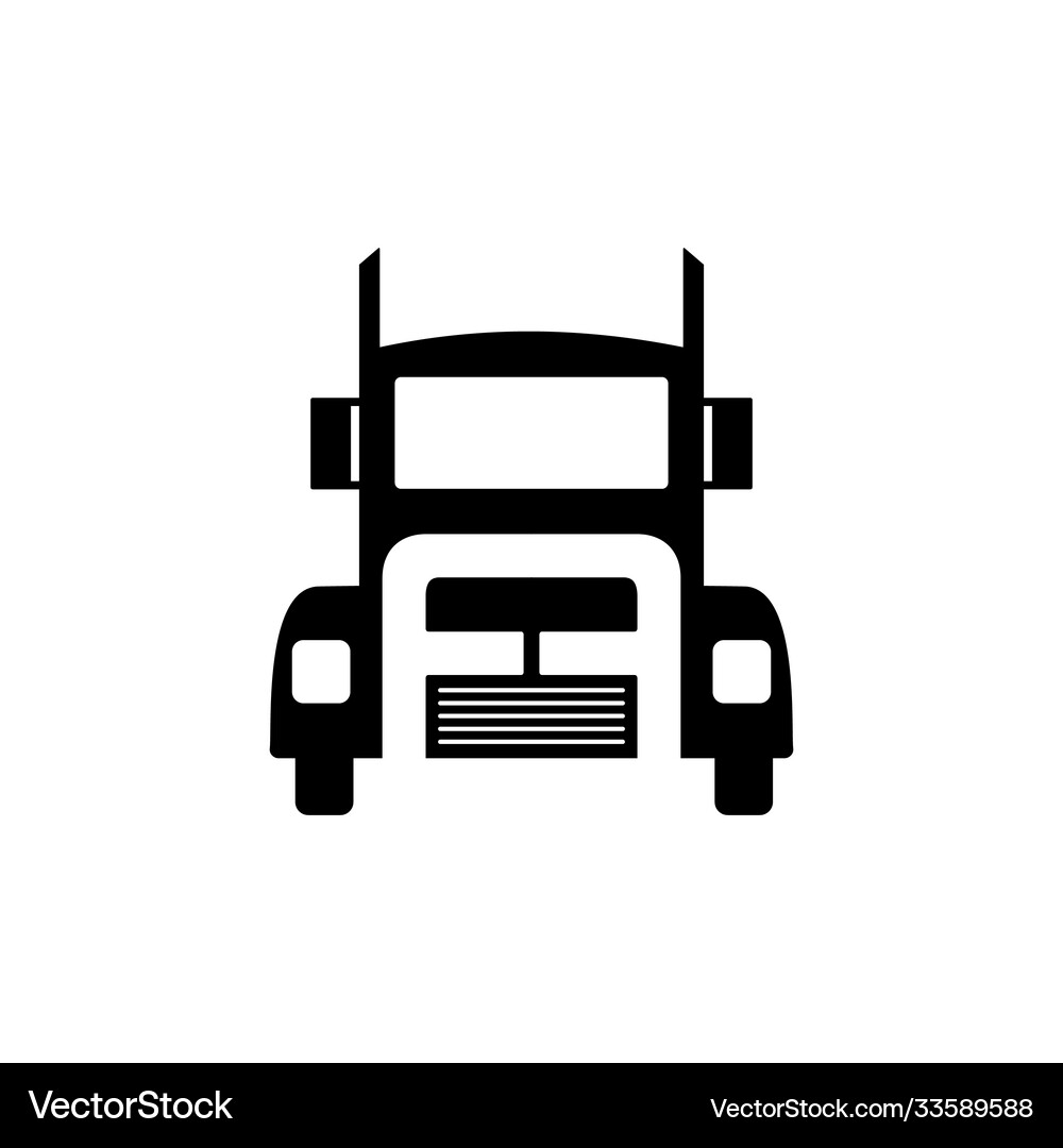Simple truck icon logo design Royalty Free Vector Image