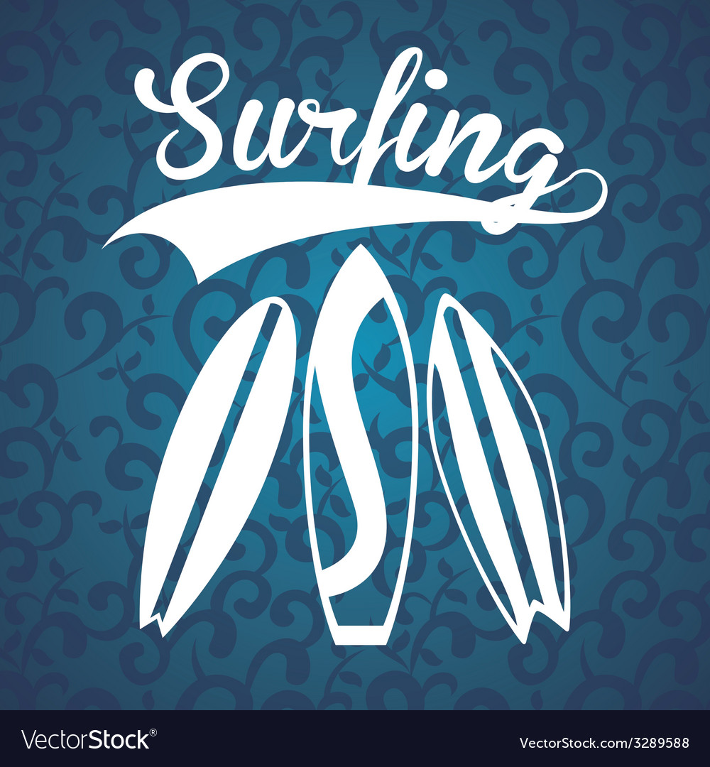 Surf design Royalty Free Vector Image - VectorStock