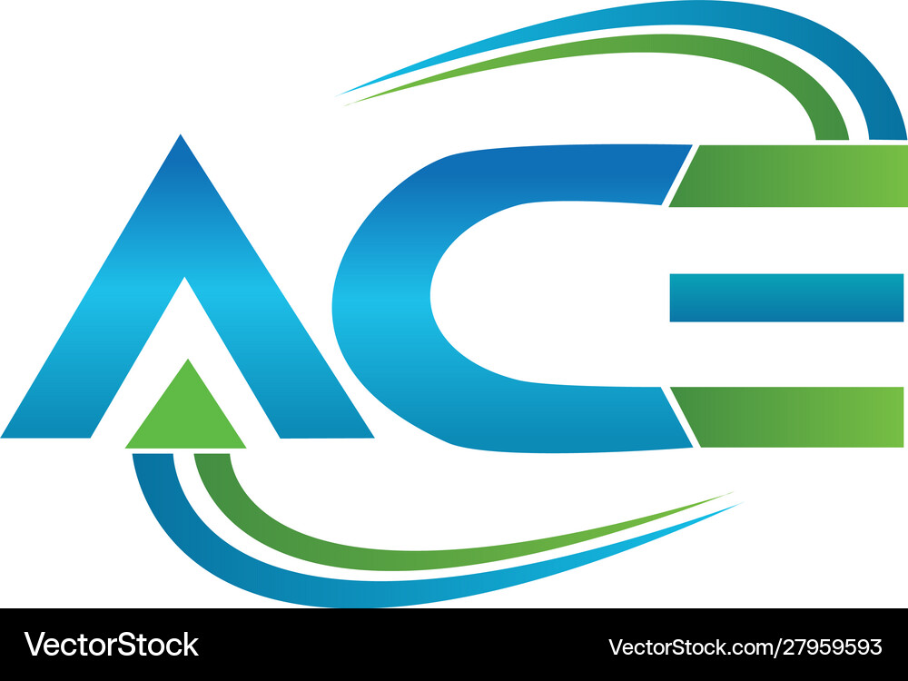 Ace logo school and event alphabet letter Vector Image
