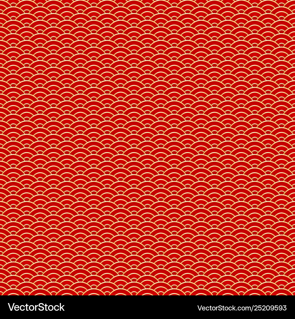 Chinese seamless pattern red and golden chinese Vector Image