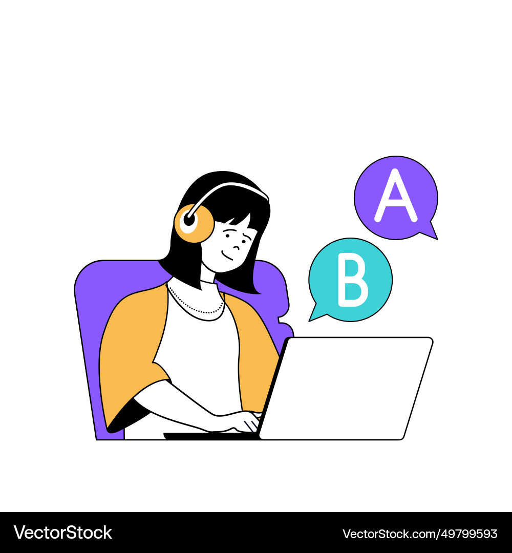 Education concept with cartoon people in flat Vector Image