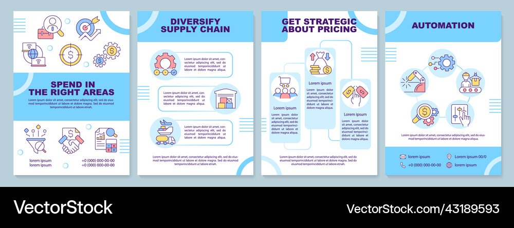 Inflation strategy for business brochure template Vector Image
