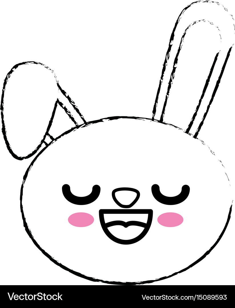 Kawaii rabbit ico Royalty Free Vector Image - VectorStock