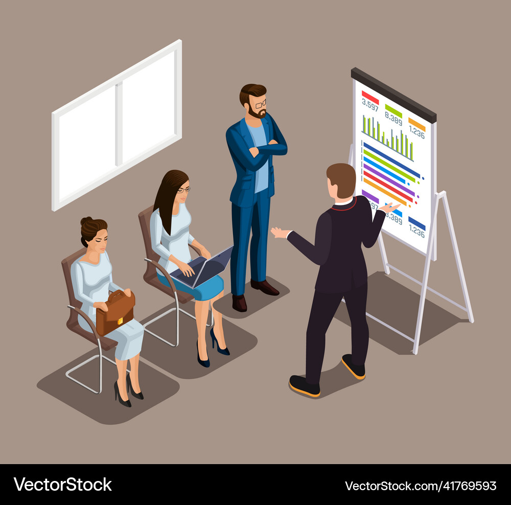 Project management and financial report strategy Vector Image