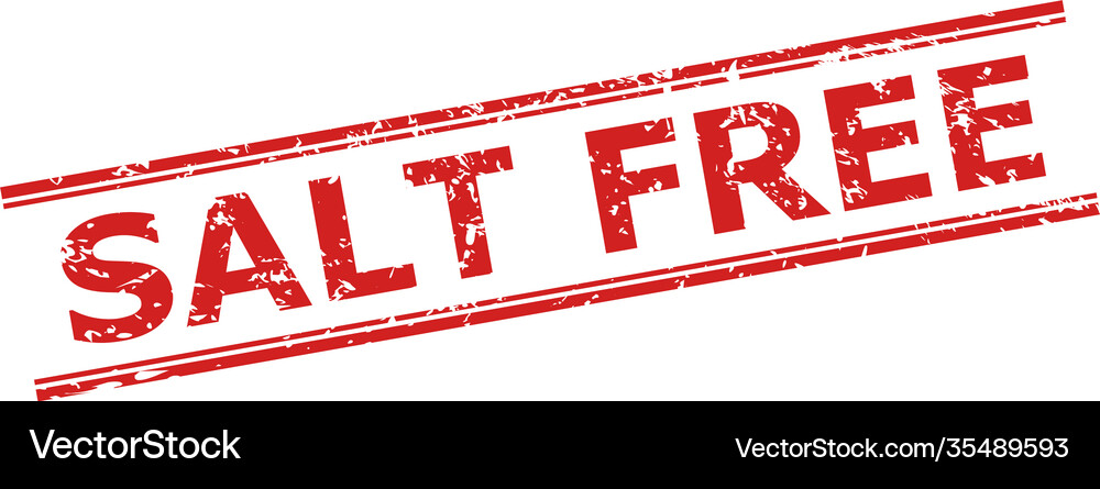 Salt free stamp with scratched texture and double Vector Image