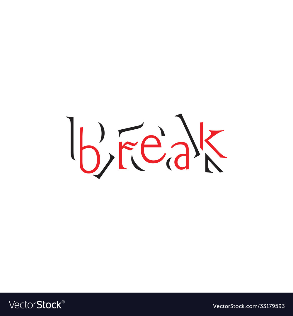 Text break symbol decoration Royalty Free Vector Image