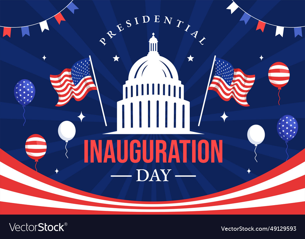 Usa presidential inauguration day january 20 Vector Image