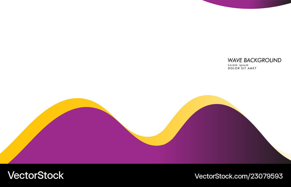 Wave background with purple and yellow color Vector Image