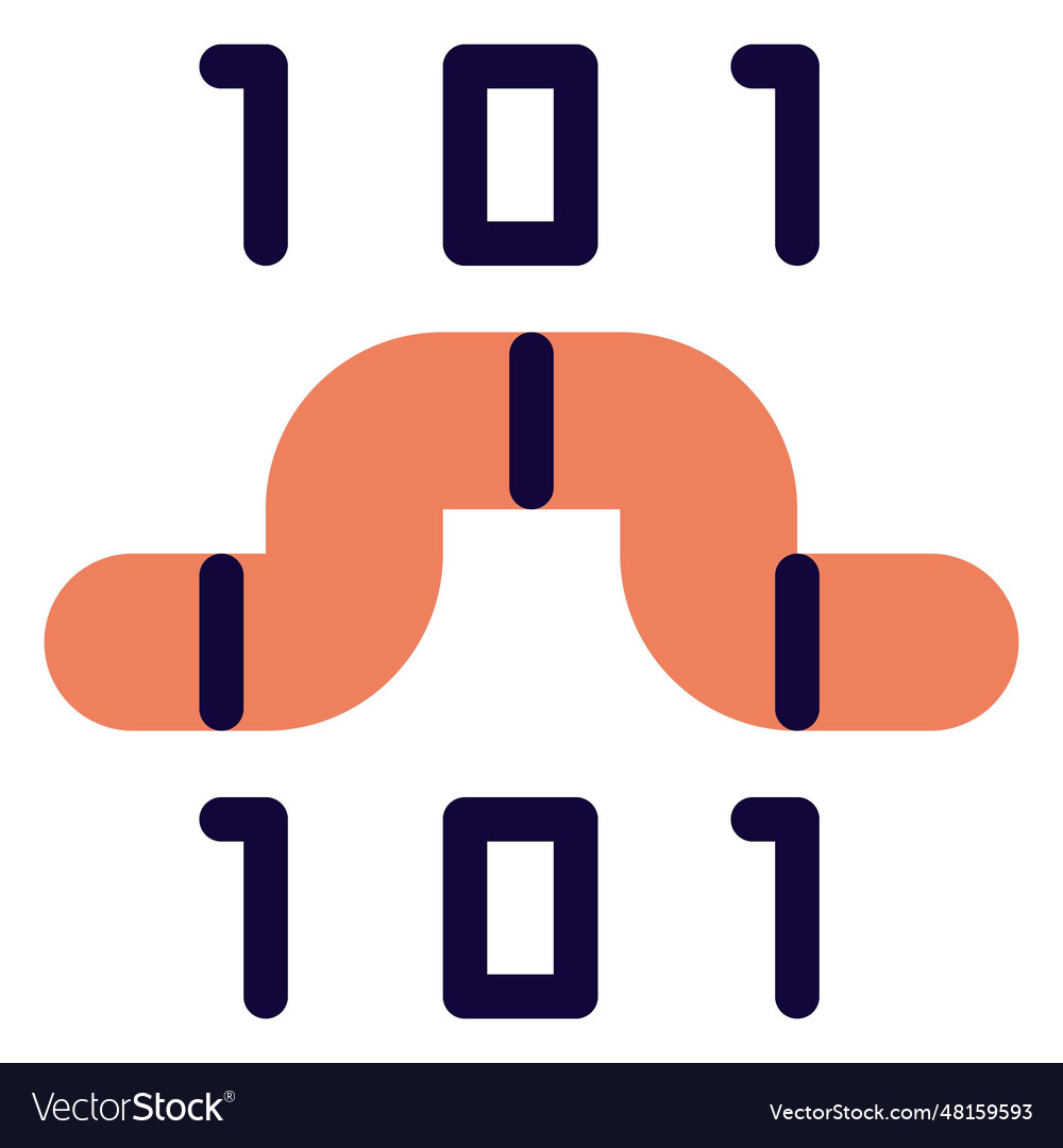 Worm malware capable to replicate itself Vector Image