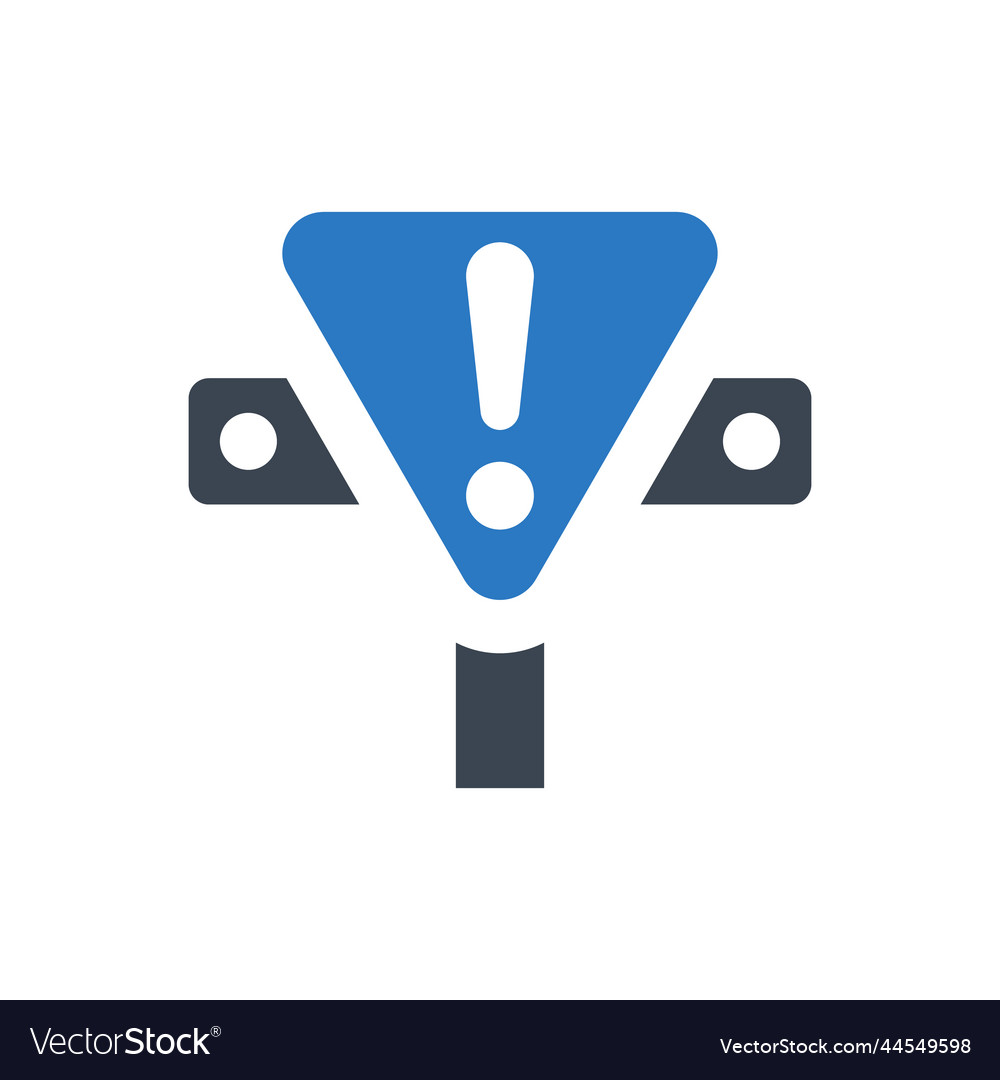 Avoid danger warning icon Royalty Free Vector Image
