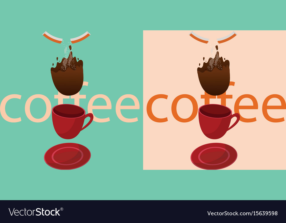 Coffee is falling Royalty Free Vector Image - VectorStock