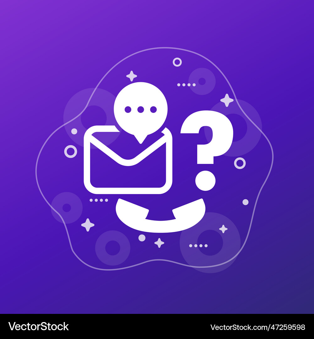 Contact us email phone and chat icon Royalty Free Vector