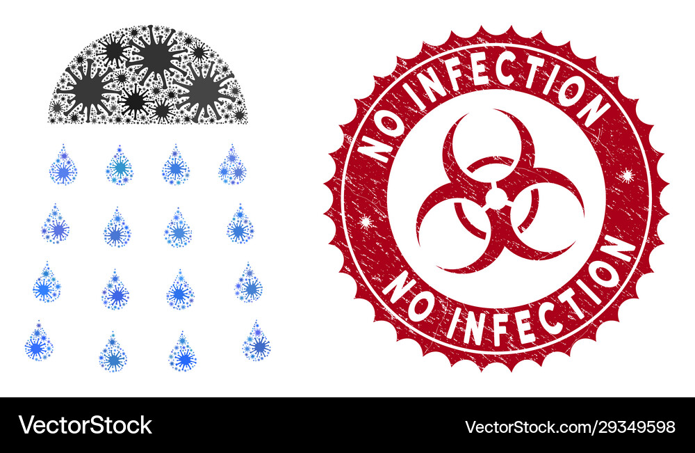 Coronavirus mosaic spray stream icon with textured