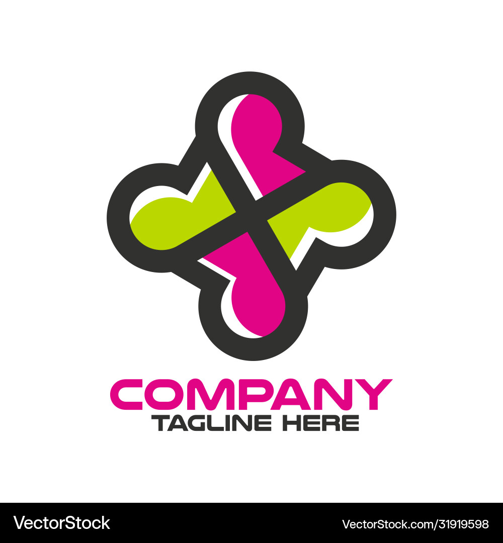 Cross and letter r logo Royalty Free Vector Image