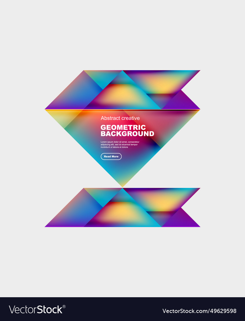 Gradient triangles abstract background Royalty Free Vector