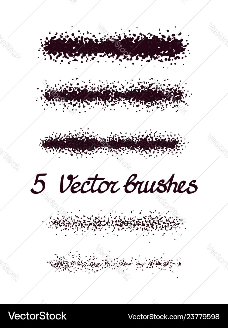 Set of 5 pieces grain edges grain borders Vector Image