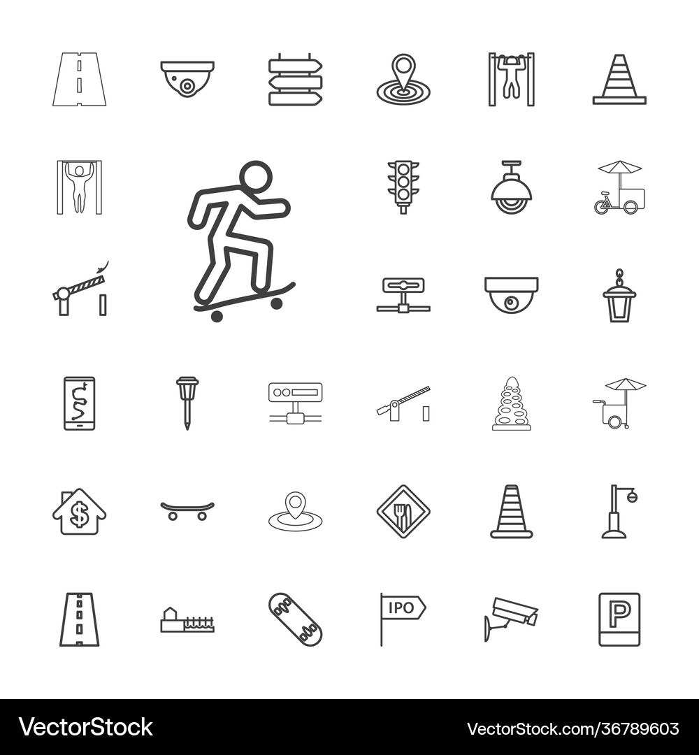 33 street icons Royalty Free Vector Image - VectorStock