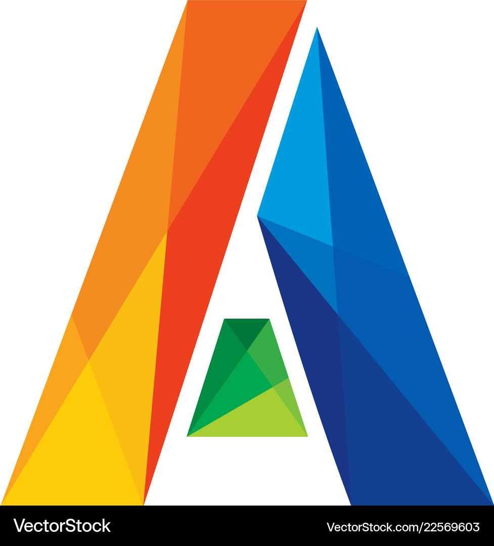 A colorful letter logo icon design Royalty Free Vector Image