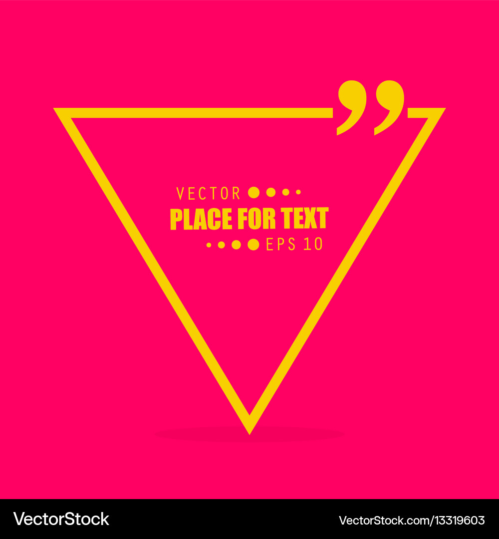 Abstract concept empty speech square quote Vector Image