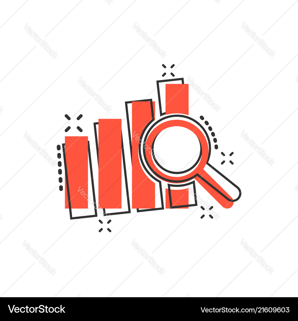 Cartoon financial forecast icon in comic style Vector Image
