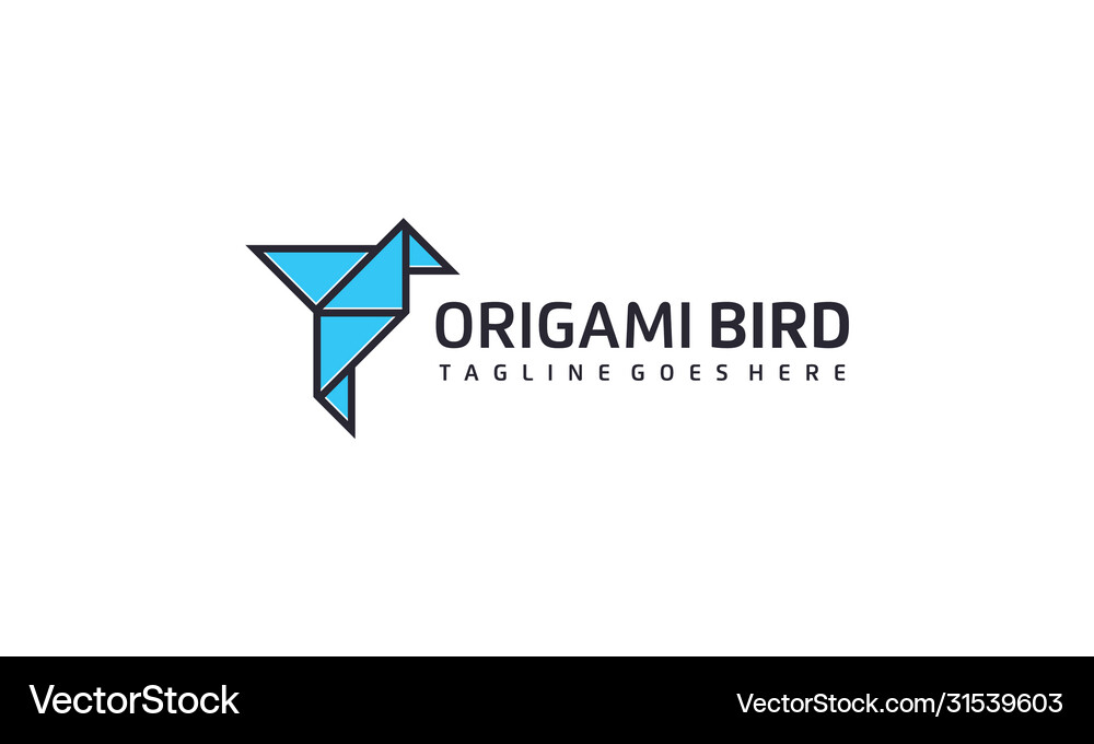 Origami Logo Design Premium Vector | Colorfully Origami Set Logo