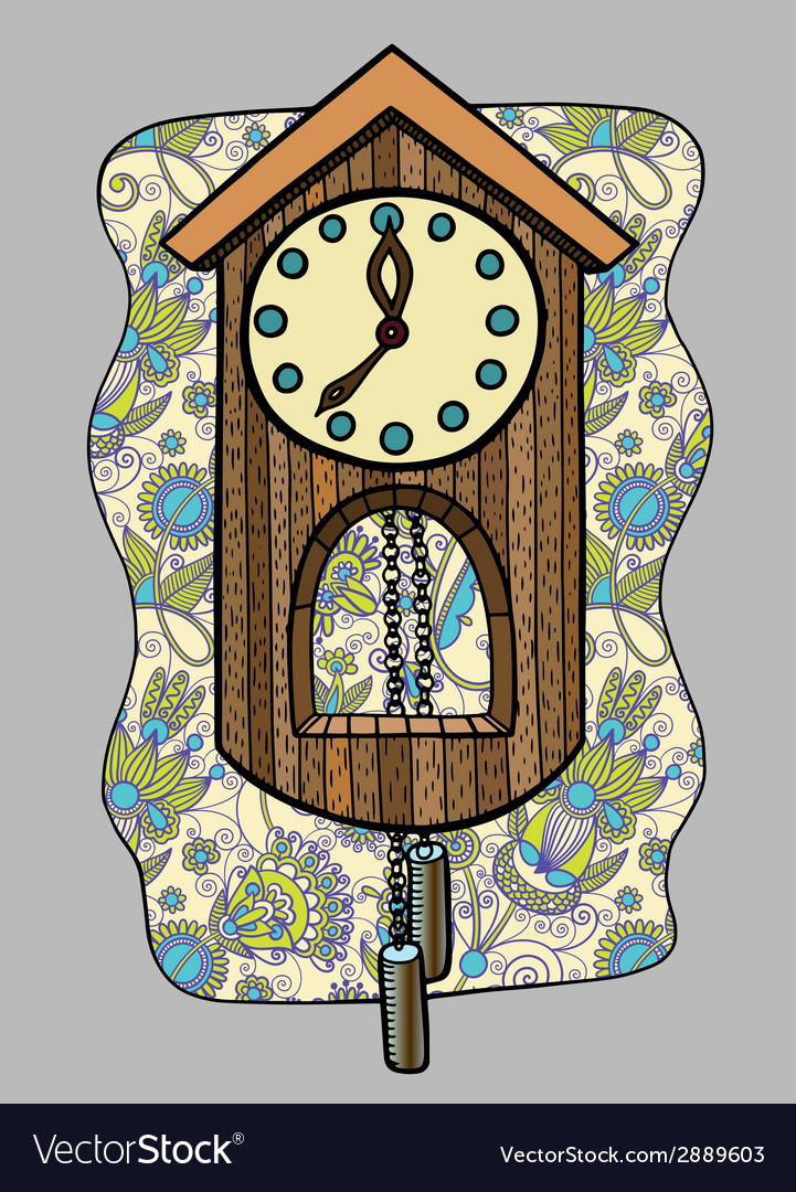 Doodle clock Royalty Free Vector Image - VectorStock