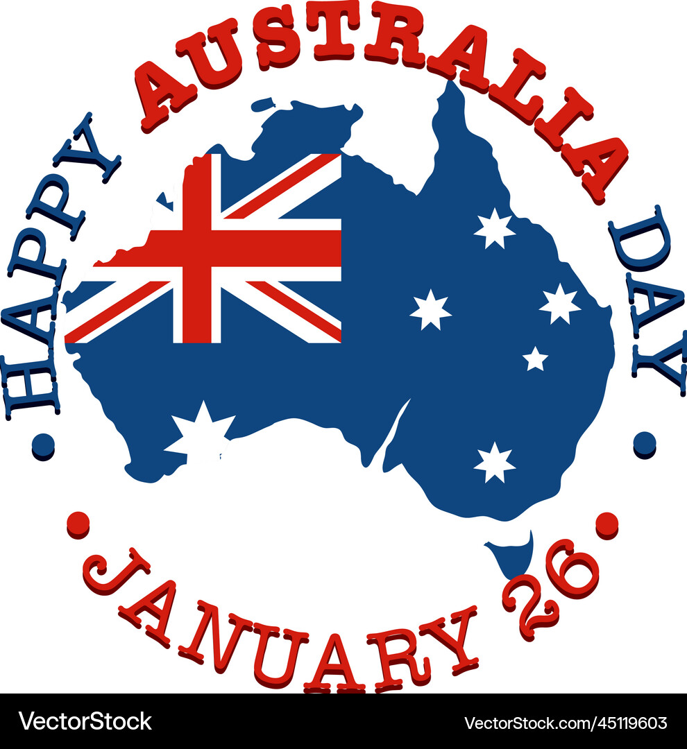Happy australia day banner design Royalty Free Vector Image
