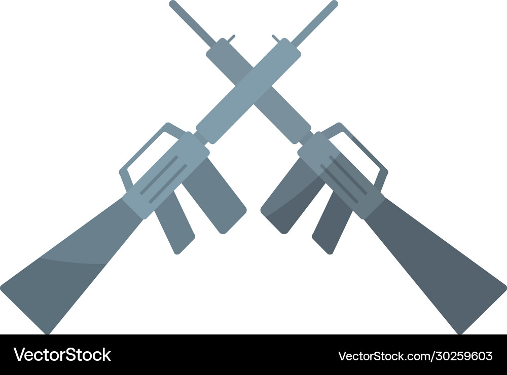 Isolated military guns flat style icon Royalty Free Vector
