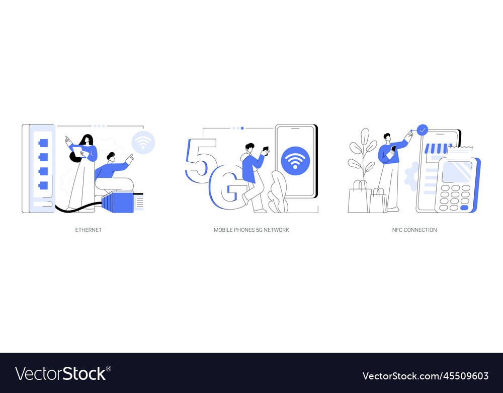 Network Infrastructure Abstract Concept Royalty Free Vector