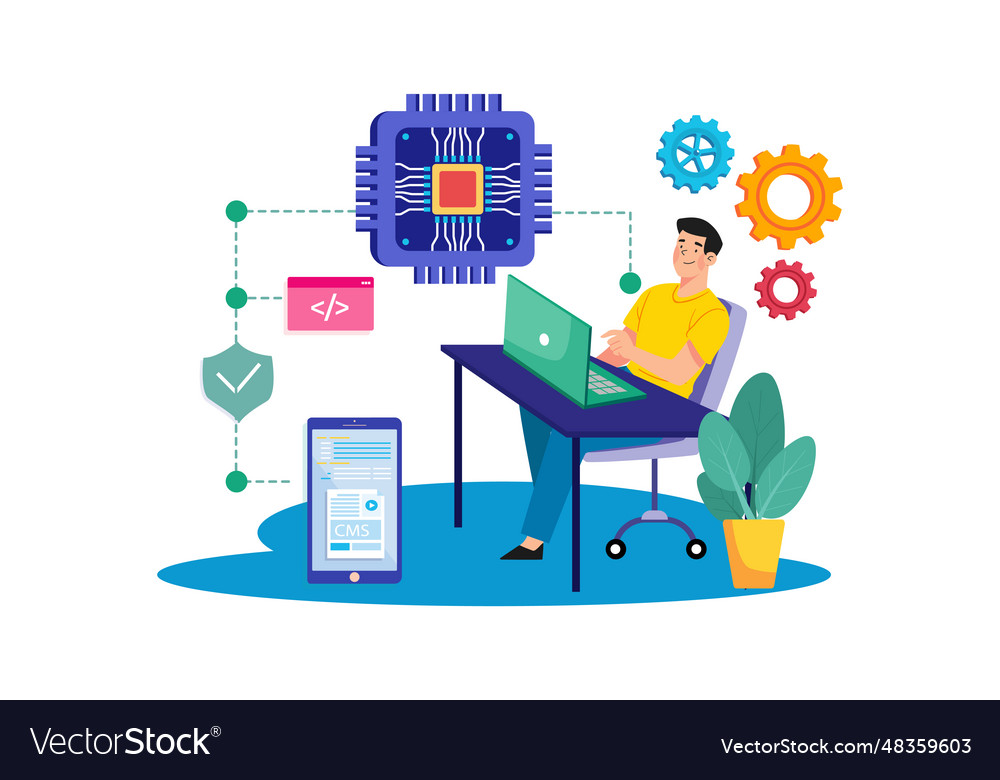 Researchers develop advanced ai algorithms Vector Image