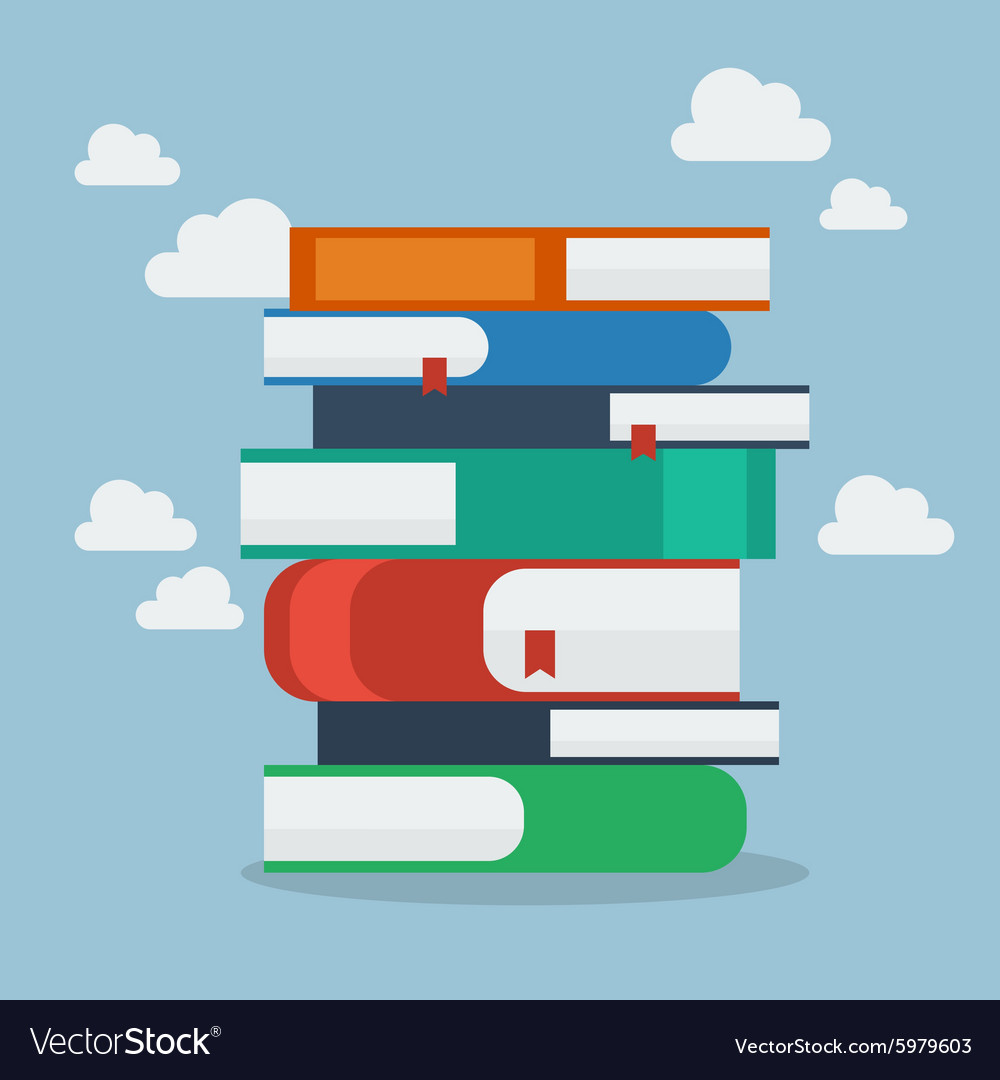 Stack of books Royalty Free Vector Image - VectorStock