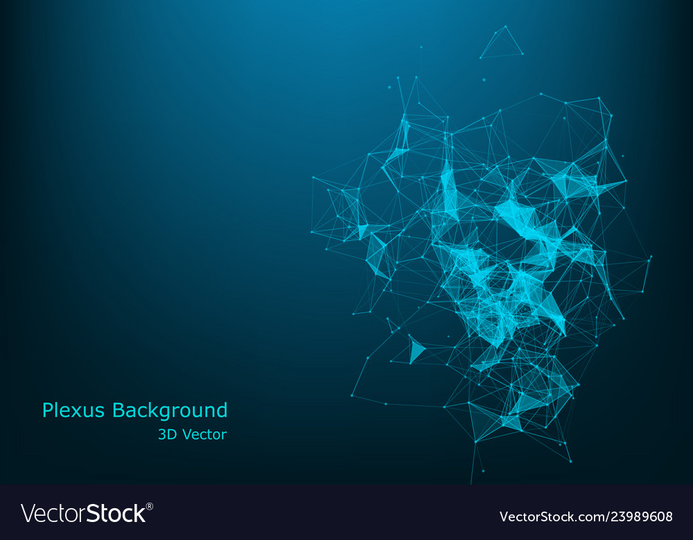 Abstract plexus background with connected lines Vector Image