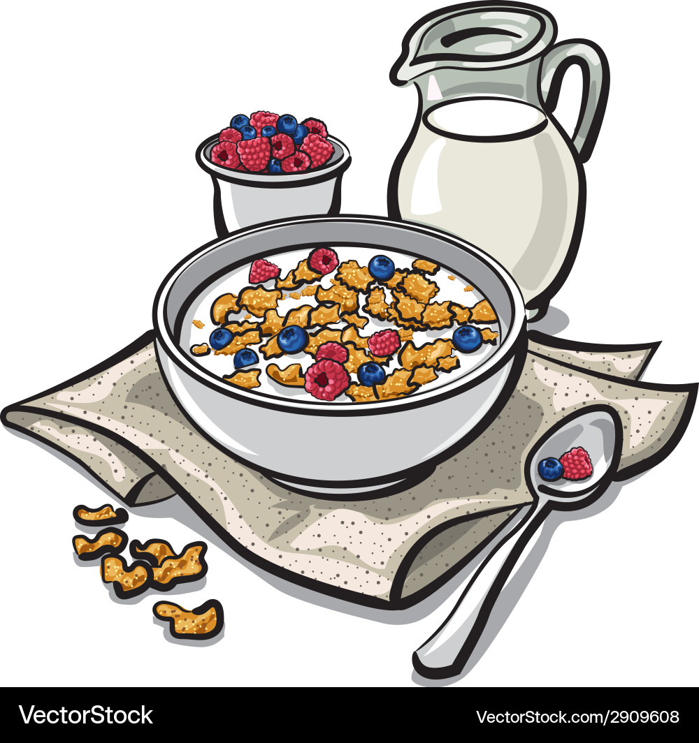Cereal breakfast Royalty Free Vector Image - VectorStock