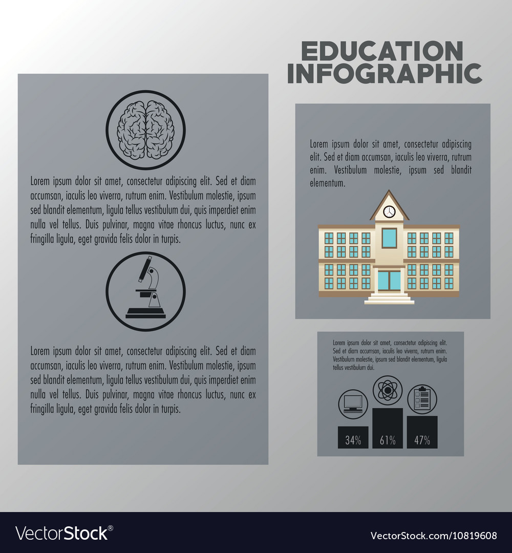 Education and learning infographic design Vector Image