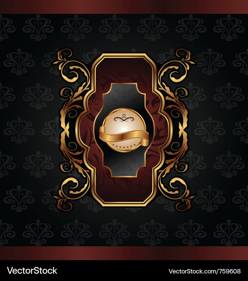 Floral vintage for design packing Royalty Free Vector Image