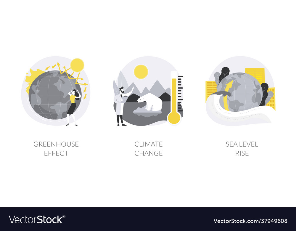 Global warming abstract concept Royalty Free Vector Image