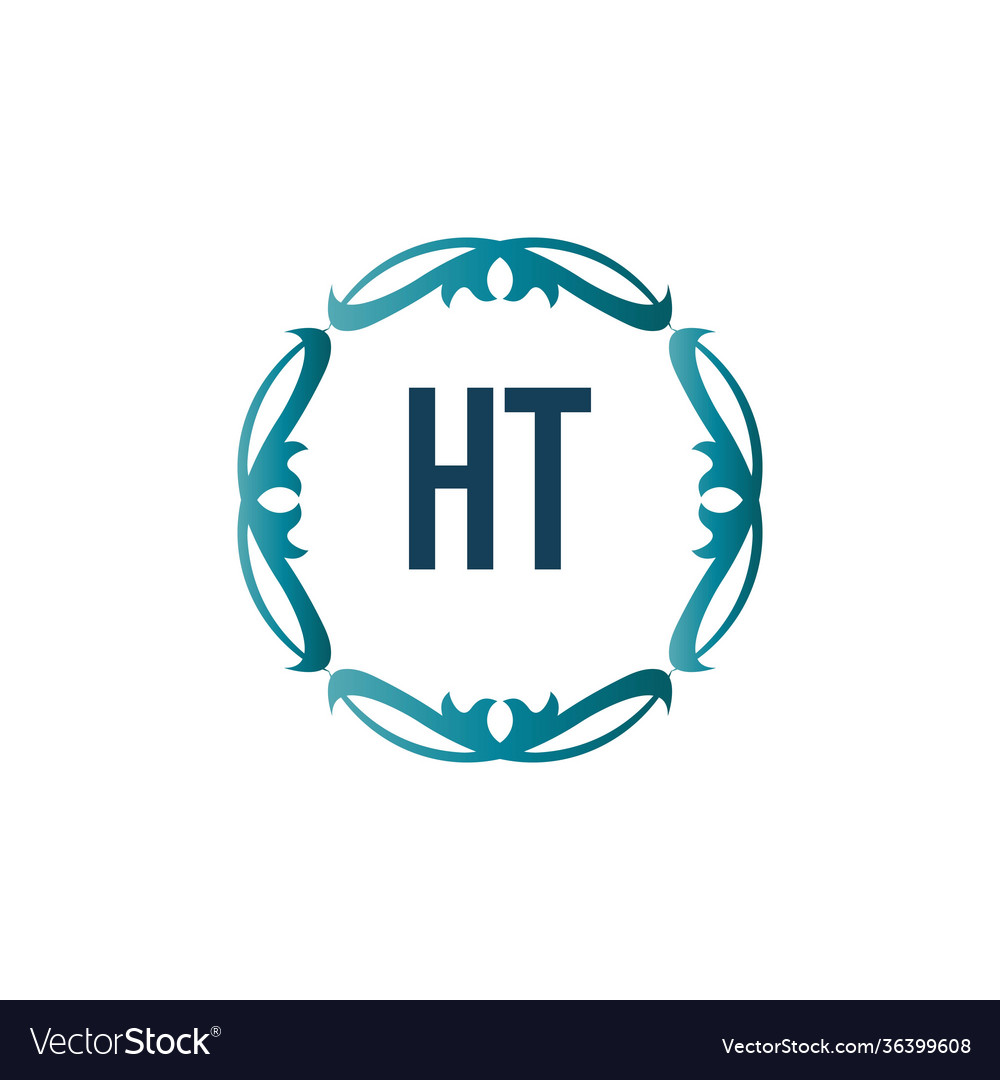 Initial letter elegance ht logo design template Vector Image