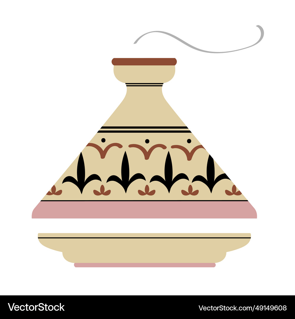 Moroccan tagine national clay pot with conical lid
