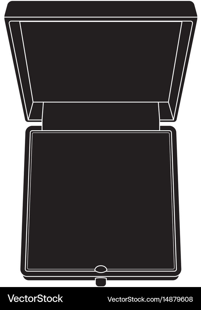 Open jewelry gift box isolated on whi Royalty Free Vector