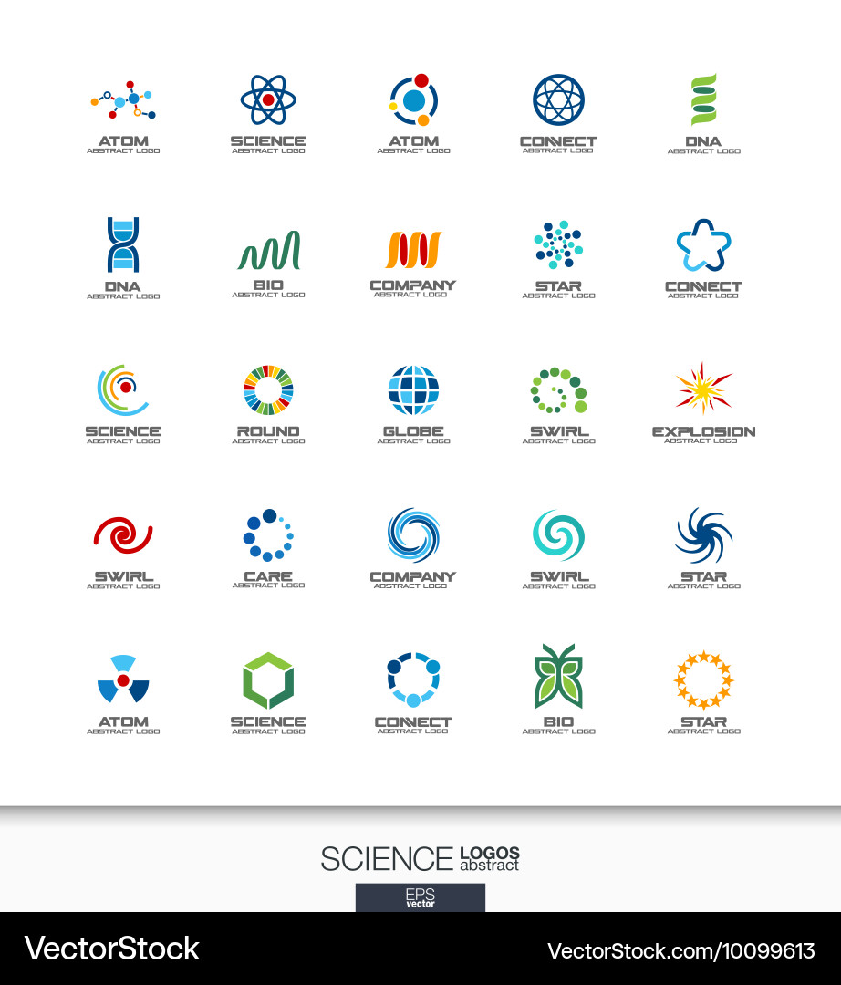 Abstract logo set for business company science Vector Image