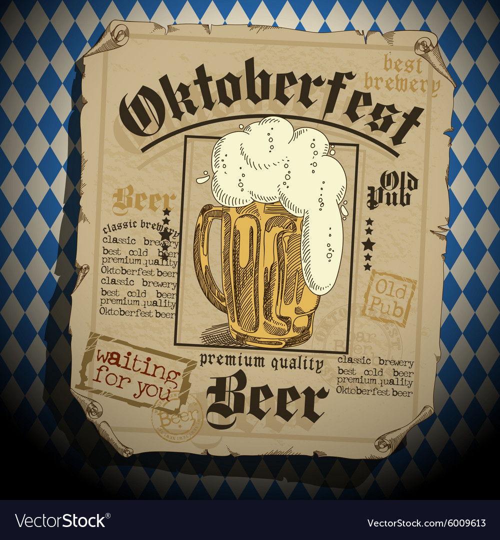 Beer background Royalty Free Vector Image - VectorStock