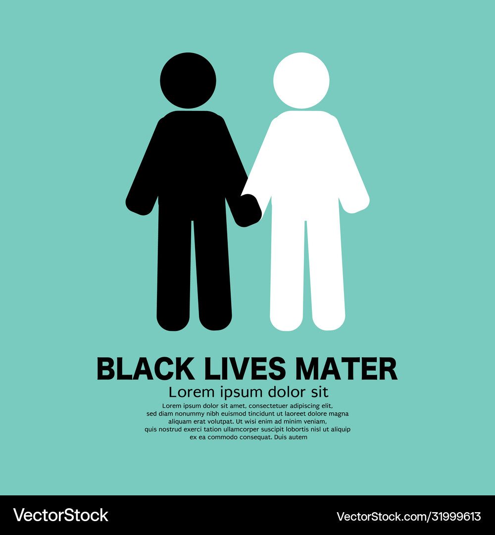 Black symbol white people with black people Vector Image
