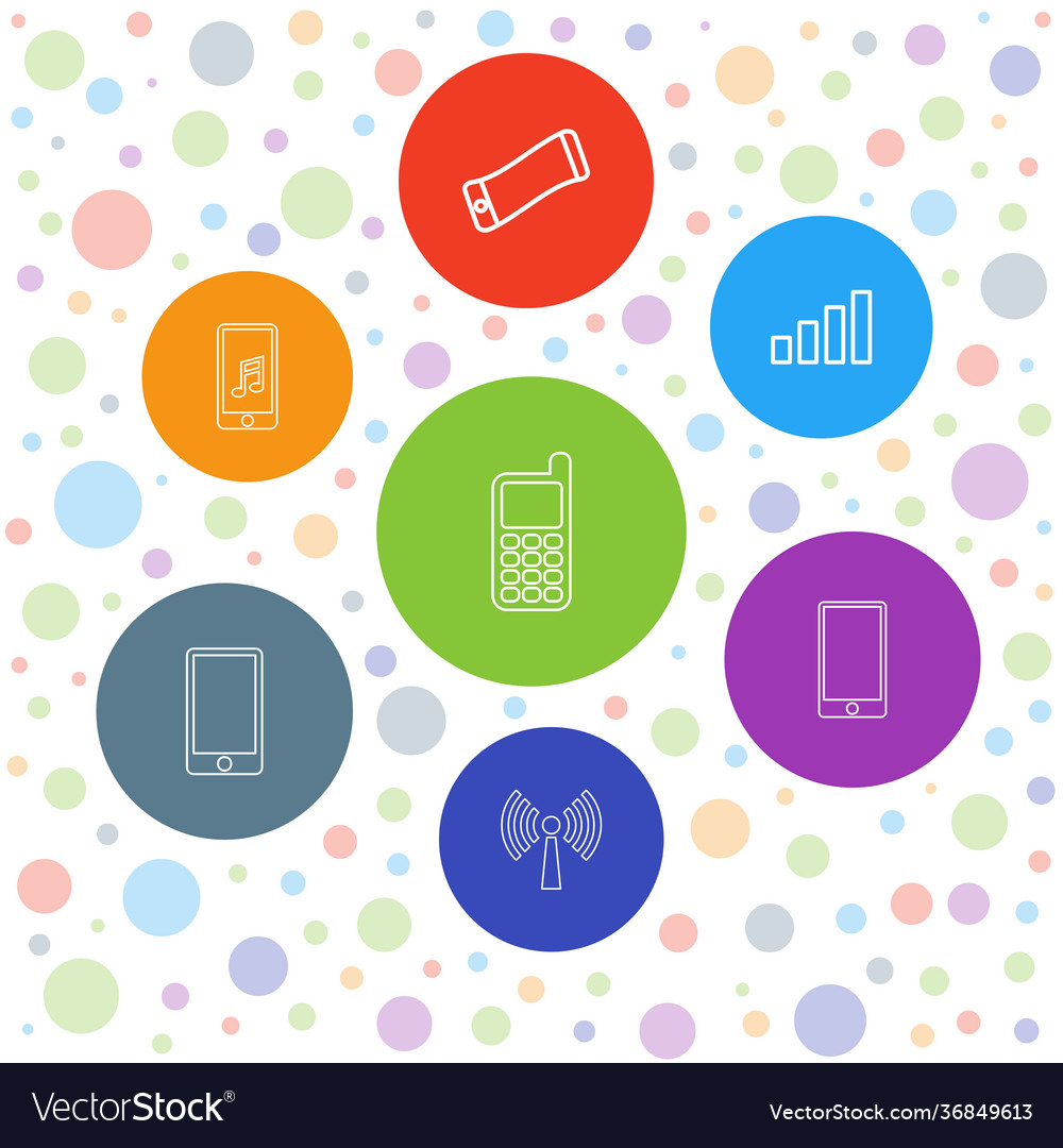 Cellular icons Royalty Free Vector Image - VectorStock