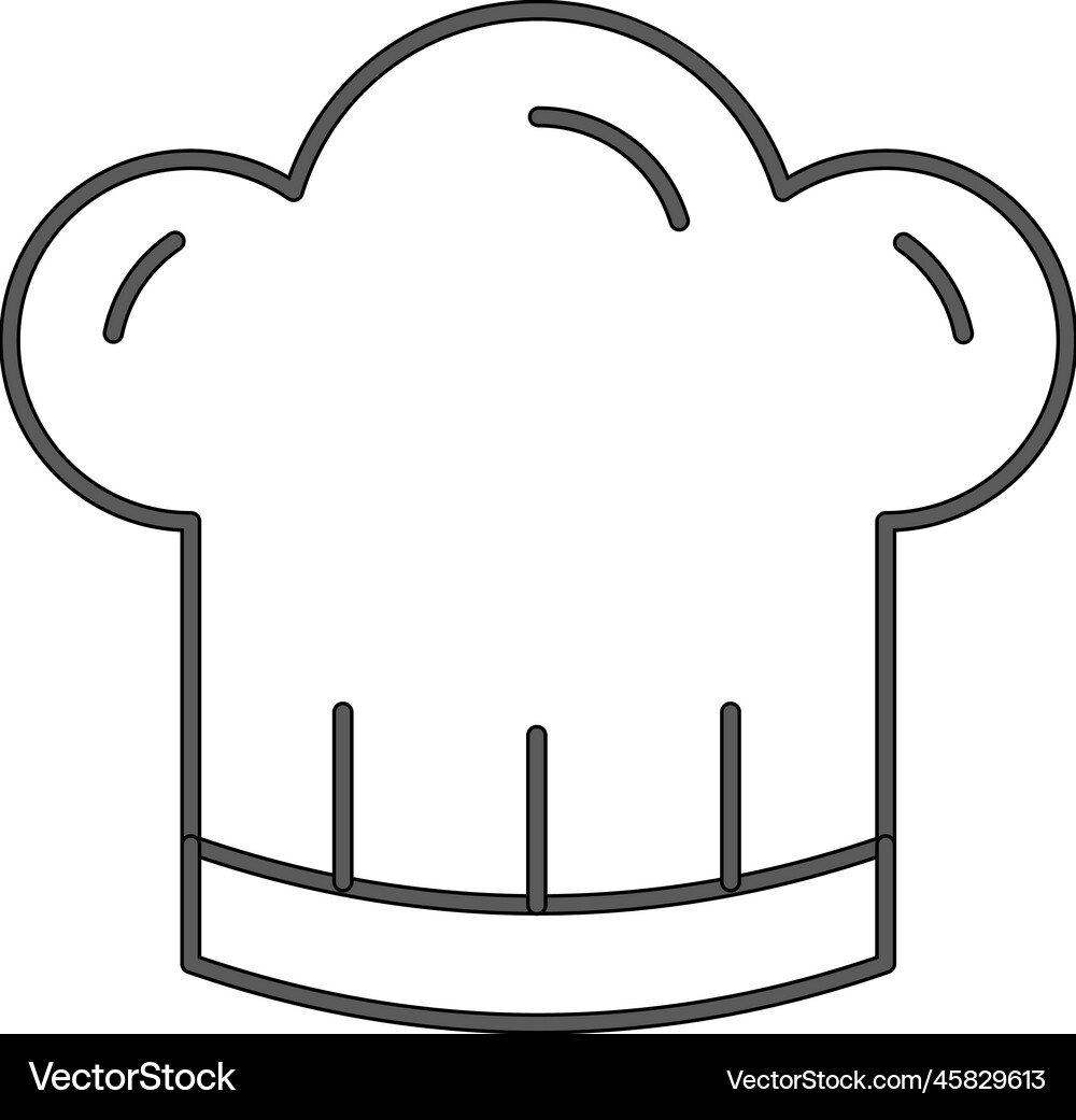 Chef cooking hat line icon clothing for kitchen Vector Image