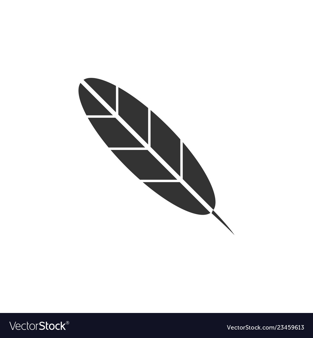 Feather icon flat Royalty Free Vector Image - VectorStock