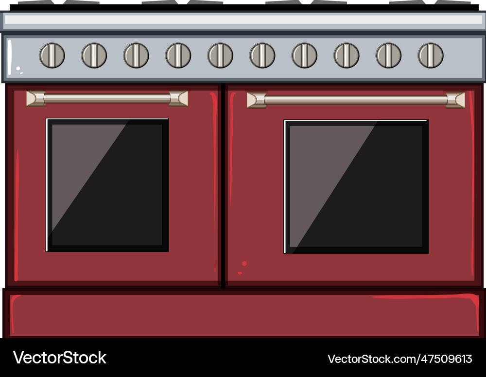 Furniture kitchen stove cartoon Royalty Free Vector Image