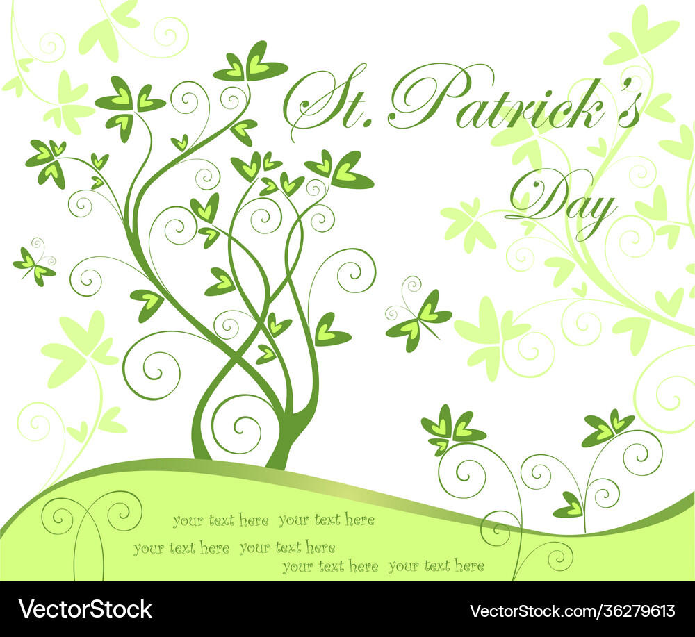 Greeting card for stpatricks day Royalty Free Vector Image