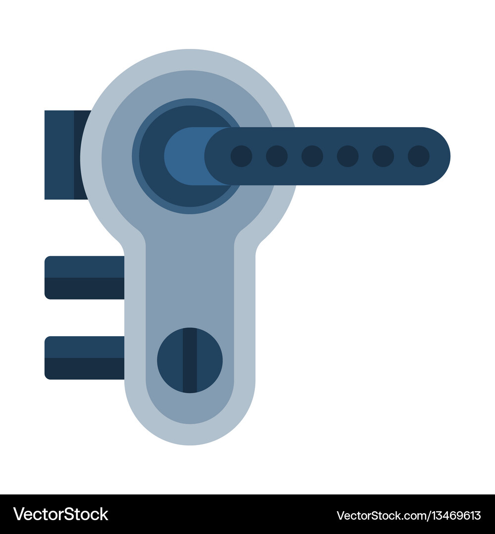House door lock access equipment icon Royalty Free Vector